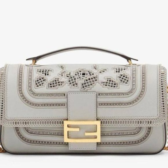 Fendi | Bags | Fendi Chain Baguette With Perforated And Embroidery ...